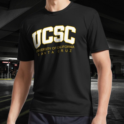 UC Santa Cruz - UCSC Logo Active T-Shi- 1900s Active T-Shirt Funny Size ...
