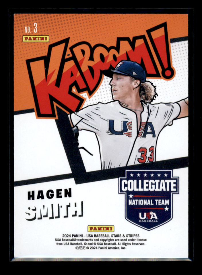 2024 Panini USA Stars & Stripes #3 Hagen Smith Kaboom! Collegiate Team | eBay