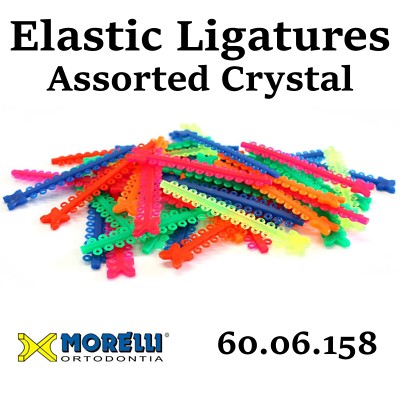 Morelli Dental Orthodontic Elastic Ligature Modules Assorted Crystal ...