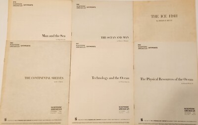 6 oceanography 1966 SCIENTIFIC AMERICAN Offprints marine research subs ...