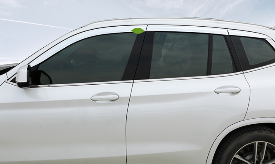 For BMW X3 G01 2018-2019 2020 2021 ABS Chrome Side Window Visor Vent ...