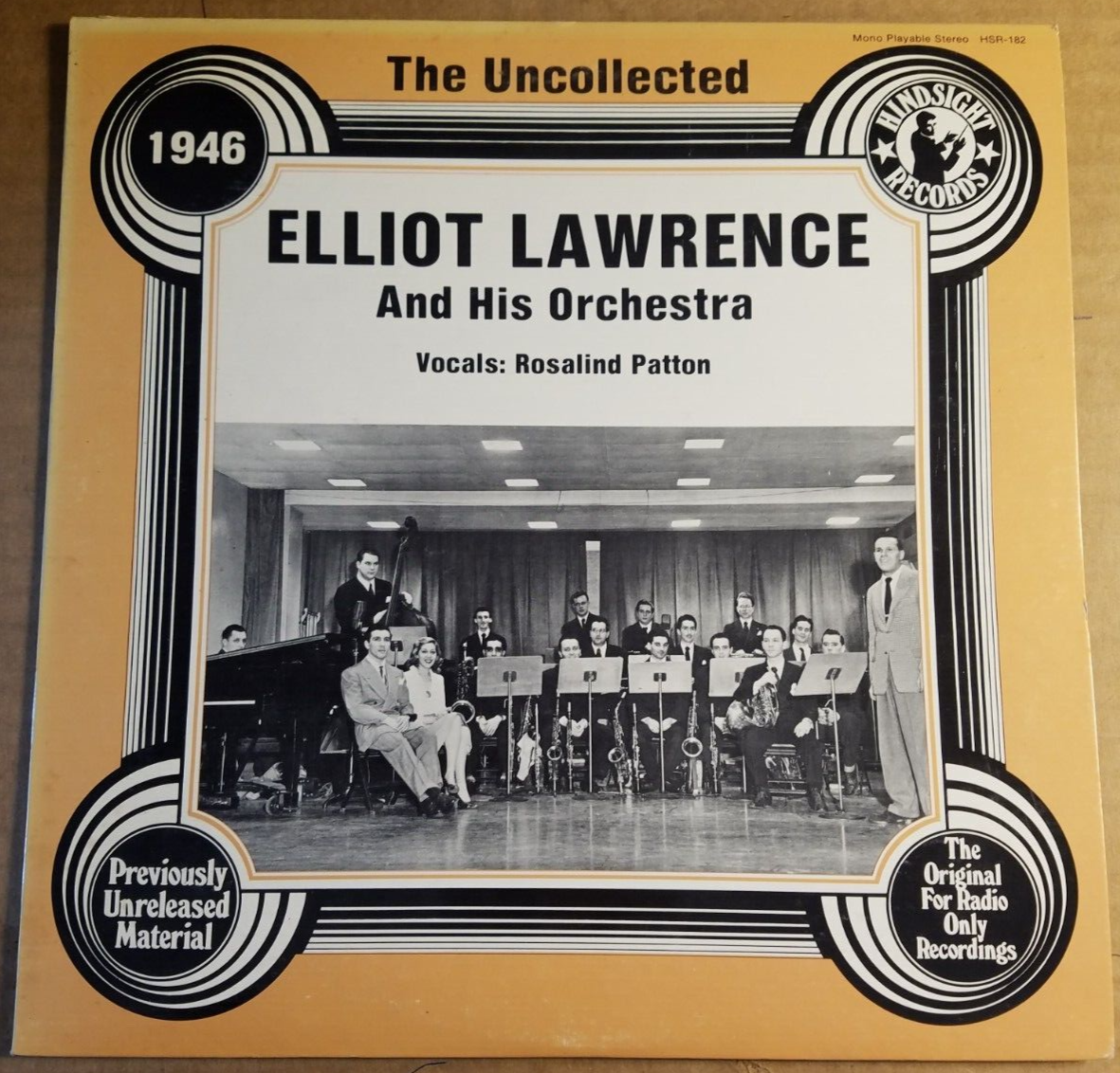 33RPM Hindsight HSR 182 Uncollected Elliot Lawrence, Rosalind Patton ...