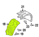 Land Range Rover 13 - 16 OEM Fender Liner Splash Guard LR033070 Front ...