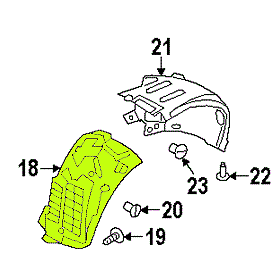 Land Rover LR033070 Genuine OEM FT Fender Liner for sale online | eBay