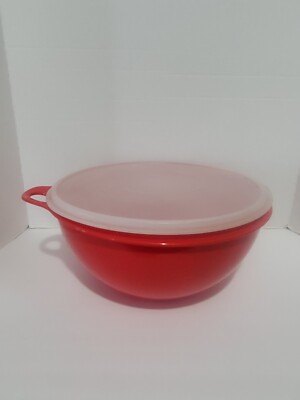 Tupperware Thatsa Bowl 32 Cups Mixing & Serving Bowl Chili Red With ...