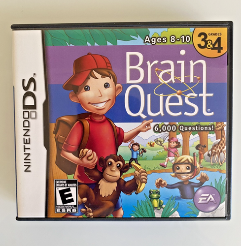 Brain Quest: Grades 3 & 4 Nintendo DS 2008 Complete Tested Educational ...