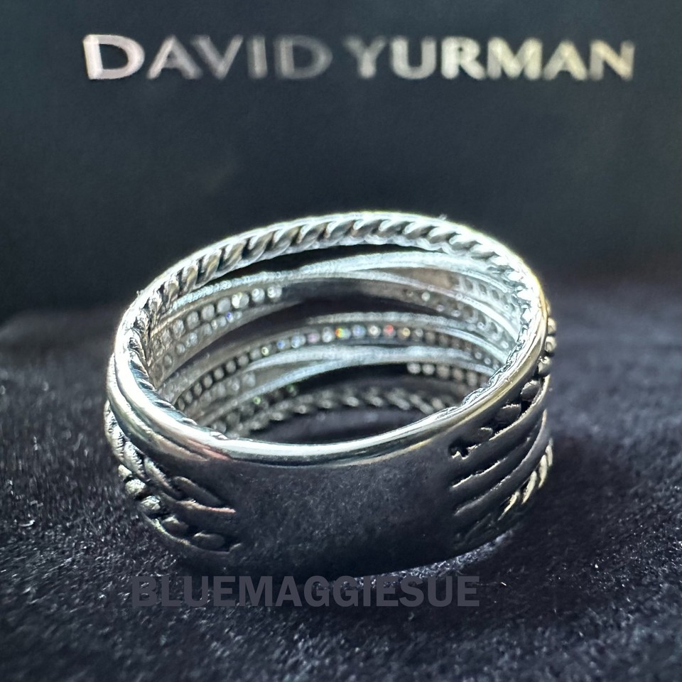 David*YurmanSterling/Silver Diamond Twisted Cable Ring Size 8 | eBay