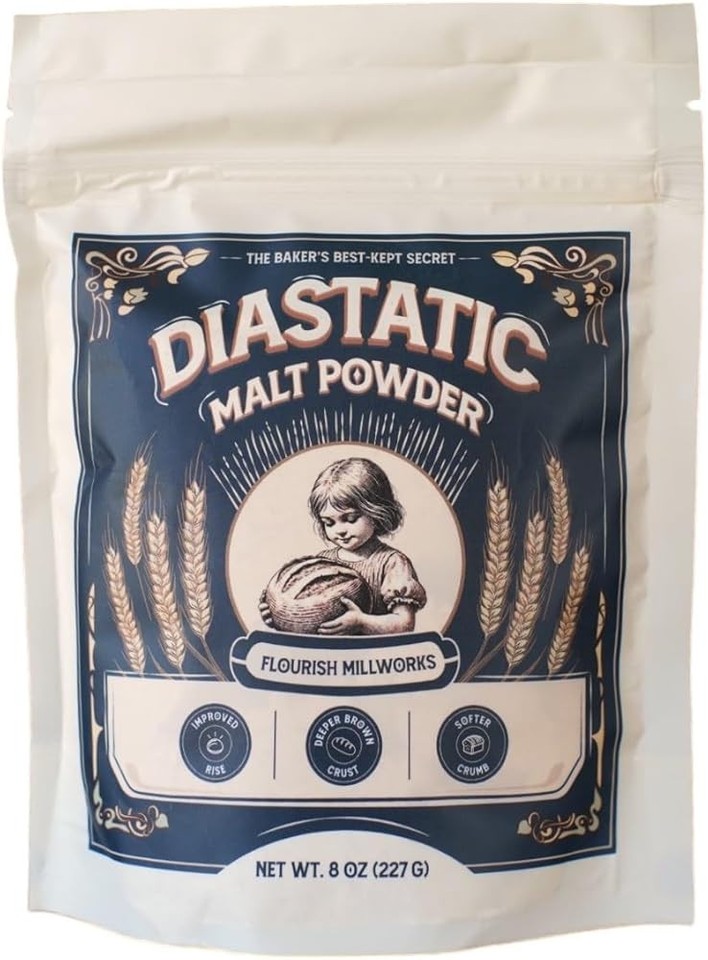 Flourish Millworks Diastatic Malt Powder - 8oz - Premium Baking ...