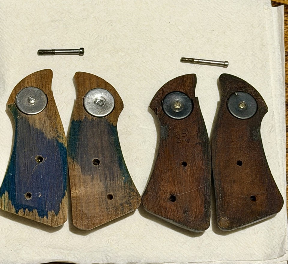 S&W Smith Wesson Wood Grips J/k ? Frame Pair Of Grips And Screws. | eBay