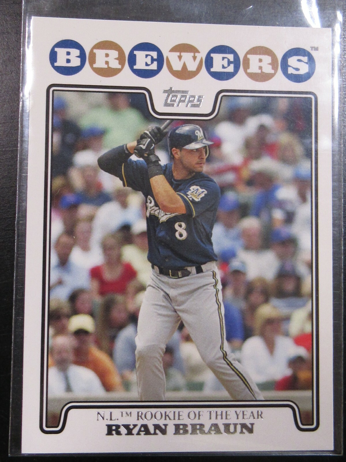 2007 Topps Rookie of the Year Ryan Braun Milwaukee Brewers Baseball ...