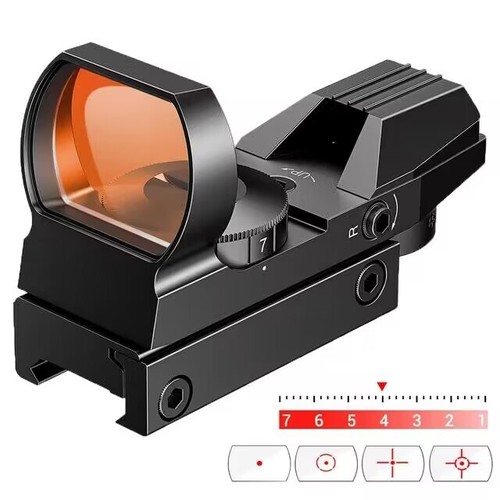 Red Dot Reflex Sight 1X22X33mm Hunting Optics Rifle Scope 4 Reticles ...