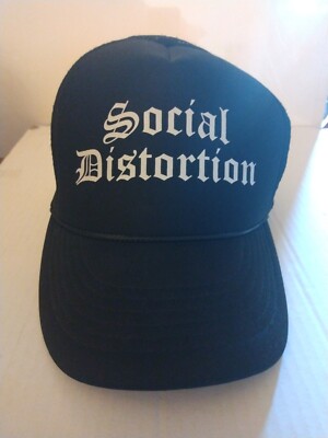 Vintage Social Distortion 90's tour merch logo mesh hat - RARE! | eBay