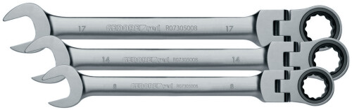 Gedore Red Flexible combination ratchet wrench set SW8-19mm 5pcs ...