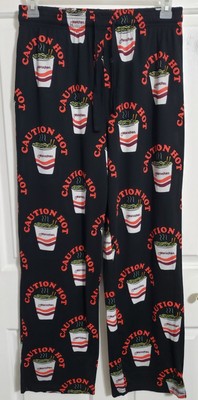 Maruchan Caution Hot Lounge Pants Adult Size M Elastic Waist | eBay