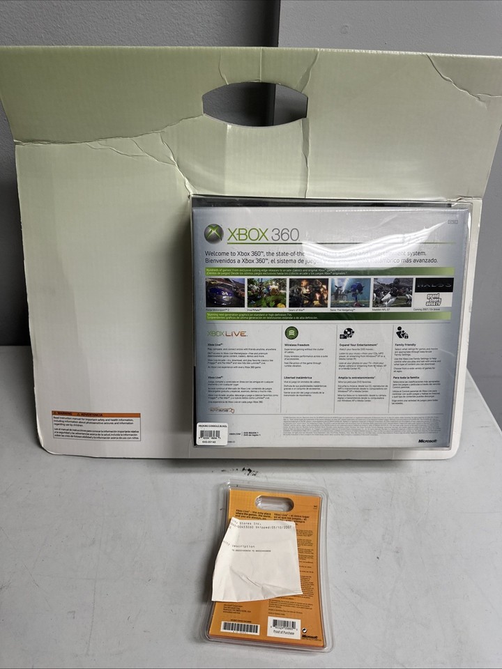 Microsoft Xbox 360 Console Retail Bundle W/ Extra Controller, Game Etc ...