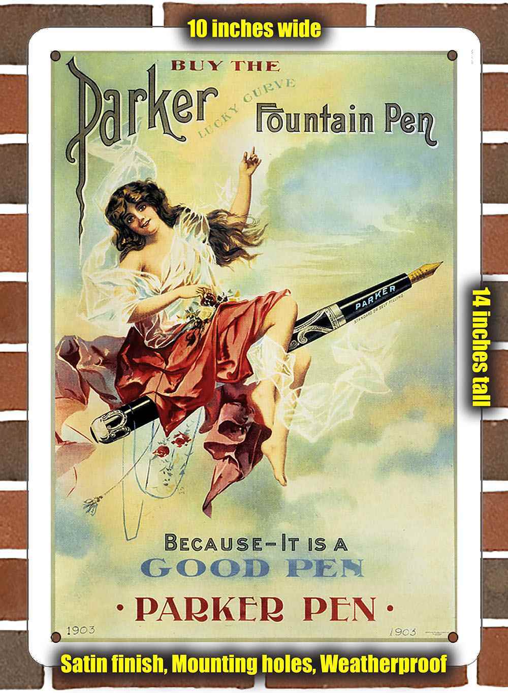 Metal Sign - 1903 Parker Fountain Pens- 10x14 inches | eBay