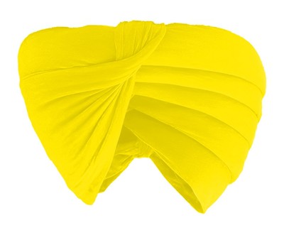 5.5 Meters Yellow Color Sikh Turban Punjabi Traditional PAGG Full Voile ...