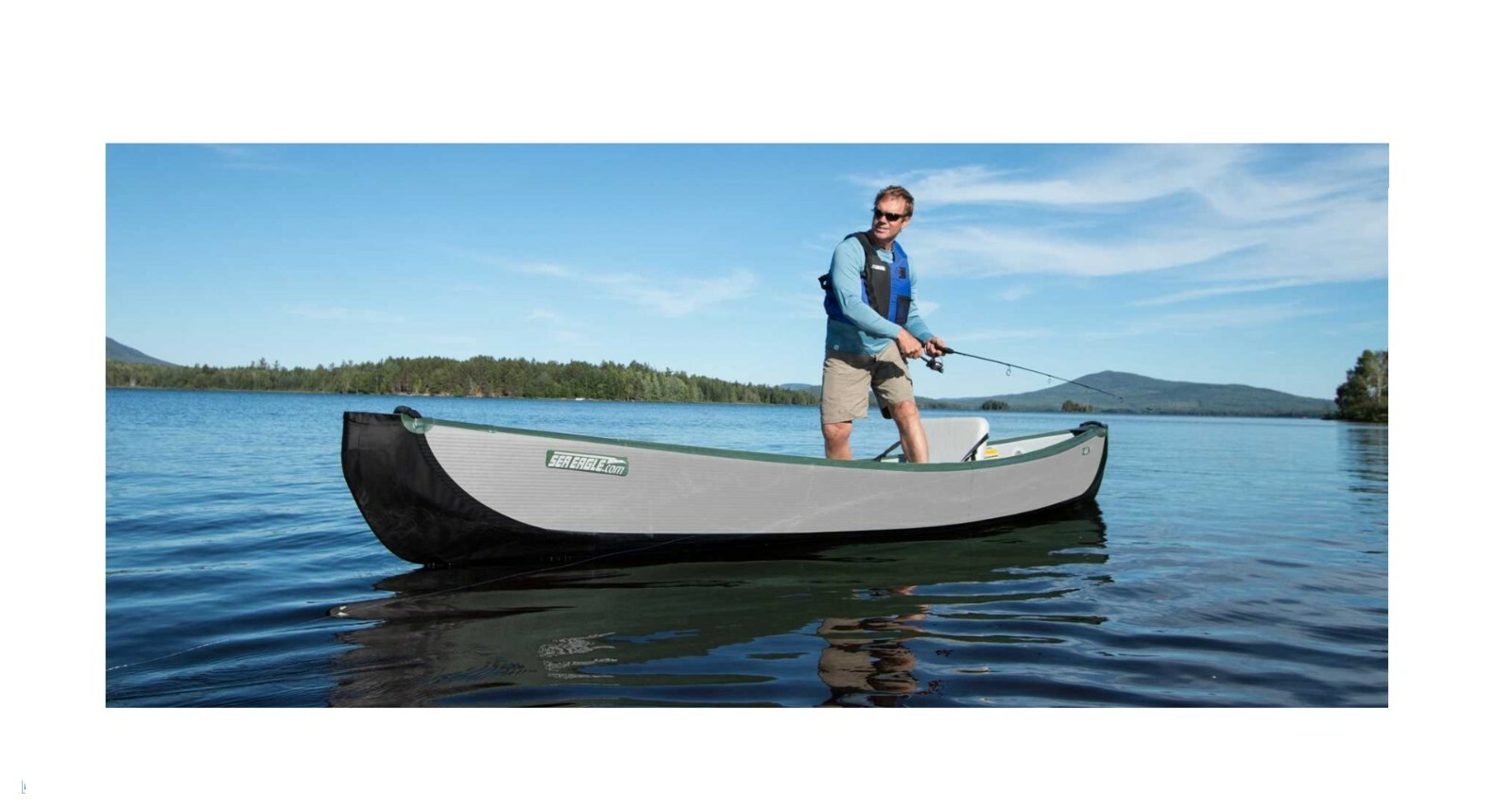 Sea Eagle Canoe TC16 Wood/Web Seats 2-Person Start-Up 16 Ft Inflatable ...