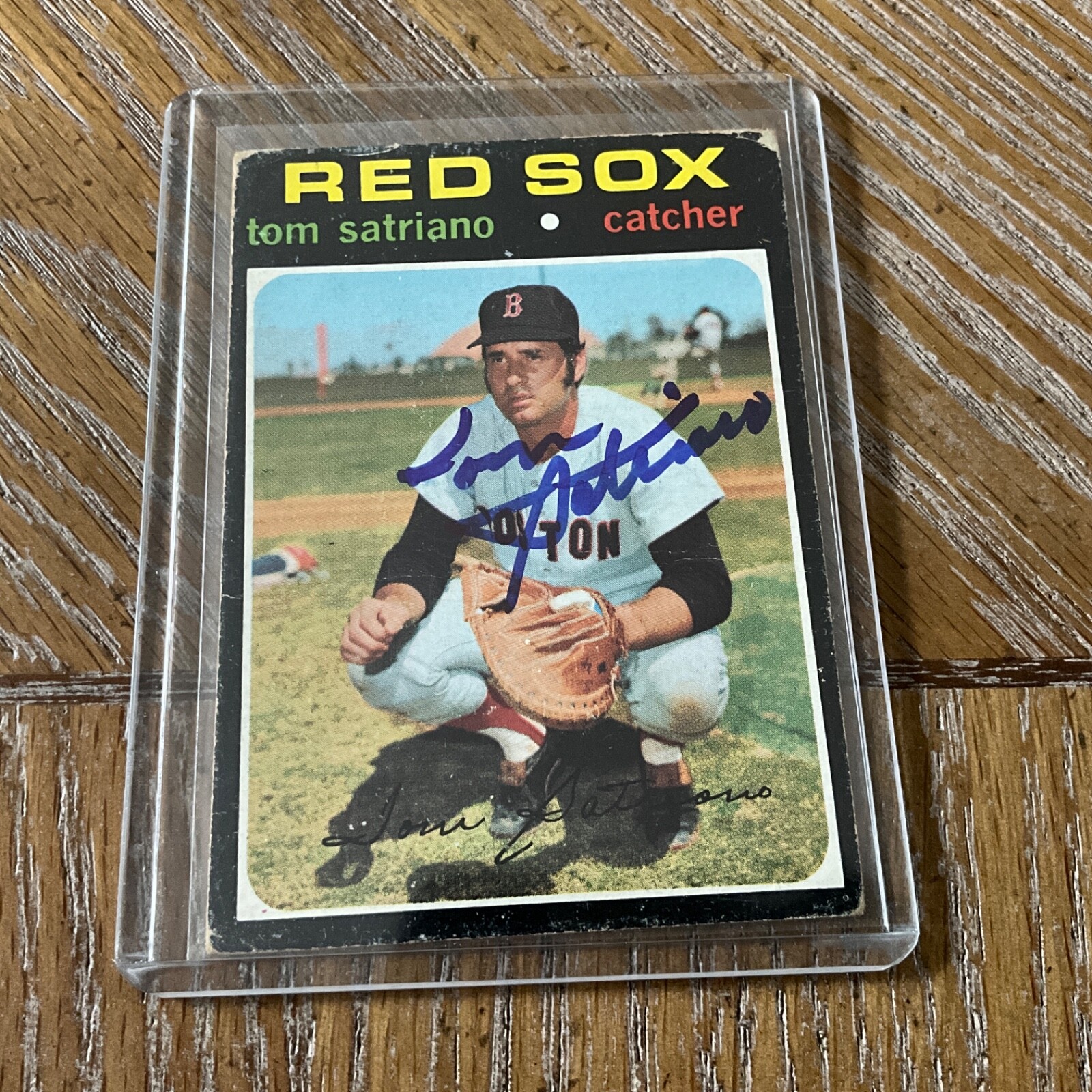 autographed 1971 Topps. TOM SATRIANO . #557 #C-1 | eBay