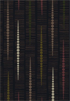 5x8 Milliken Reflection Ebony Modern Circles Retro Area Rug - Approx 5'4"x7'8" | eBay