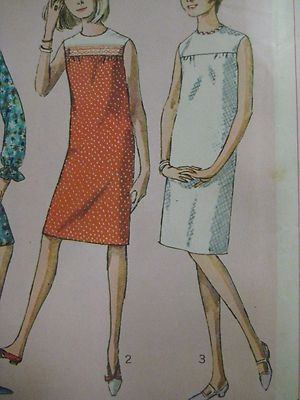 yoke extended shoulders Unused Vintage 1980s Pullover Dress or Top ...