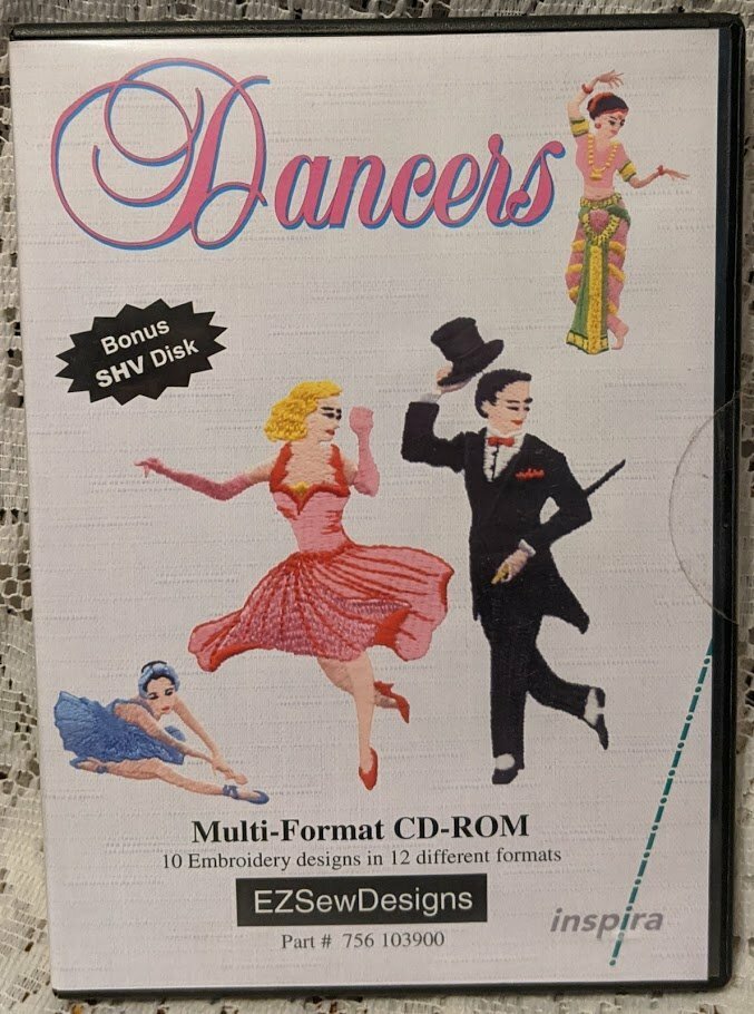 DANCERS Multi Format CD-ROM 10 Embroidery Designs INSPIRA Bonus SHV ...