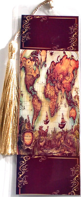 VINTAGE LOOK WORLD MAP-UNIQUE Exquisite Bookmarks | eBay