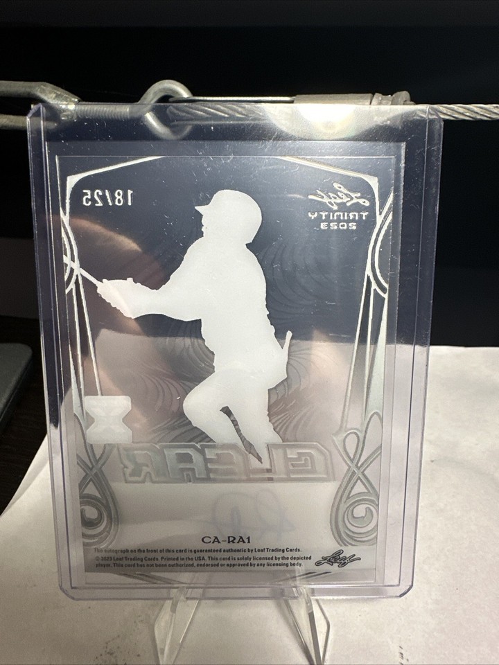 2023 Leaf Trinity Rayner Arias Clear Green XRC Prospect Auto Autograph ...