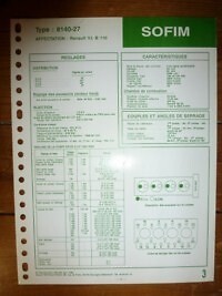 8140-27 - Fiche Technique SOFIM | eBay
