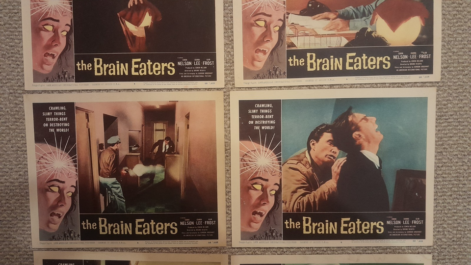 The Brain Eaters lobby card LOT ORIGINAL 1958 FULL SET horror sci fi ...