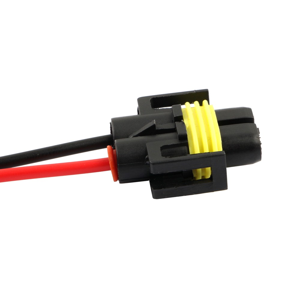 2X Wire Pigtail Female H11 Two Harness Head Light Low Beam Socket ...