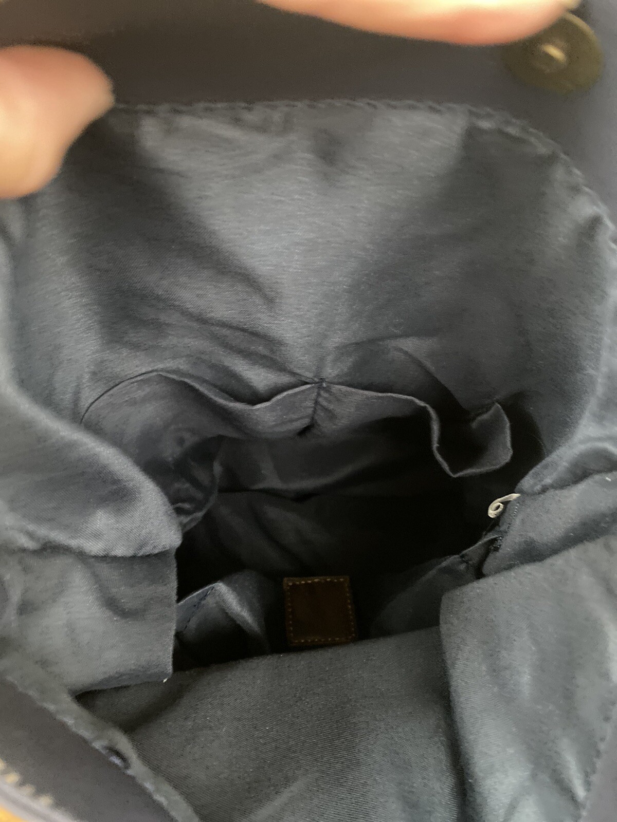 Cargoit Backpack Leather Trim Vinyl Body Blue and Bro… - Gem