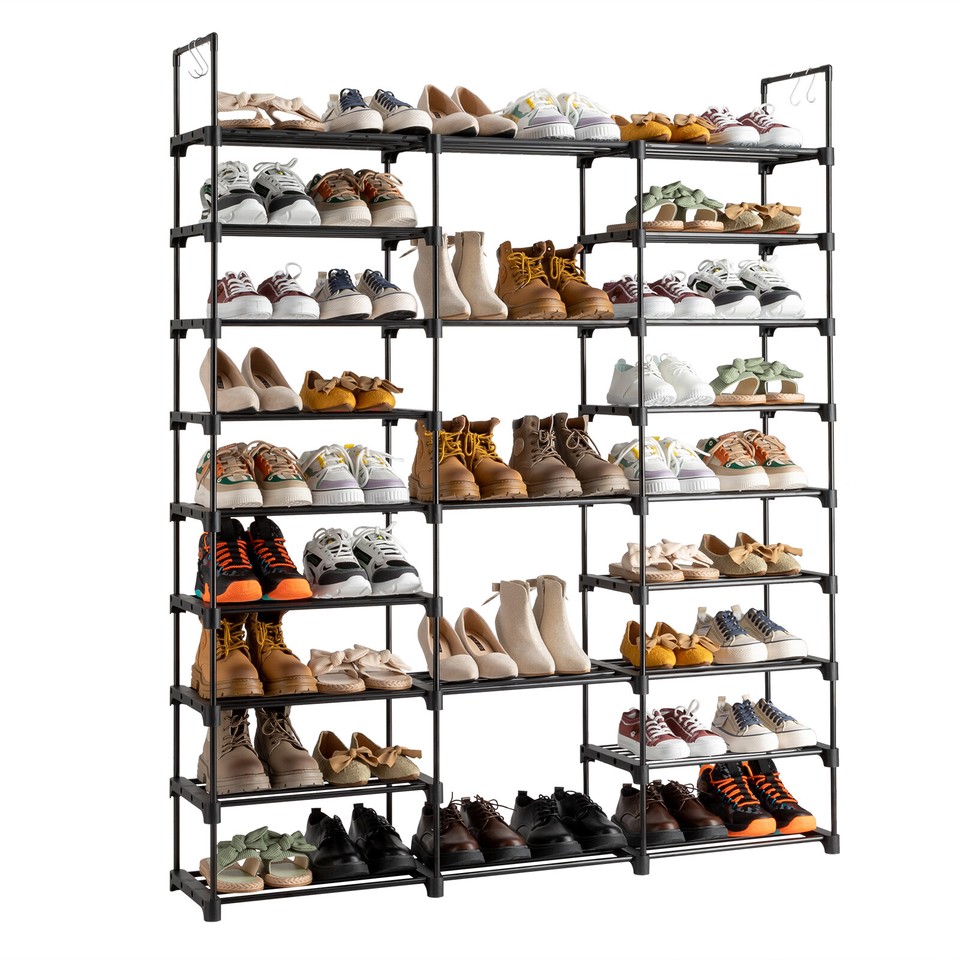 Shoe Rack Shelf Storage 10 Layer 80Pair Entryway Stackable Bag Shoe ...