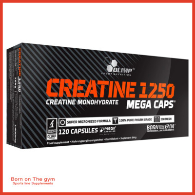 OLIMP CREATINE MONOHYDRATE 1250MG 60 MEGA CAPS THE STRONGEST CREATINE ...
