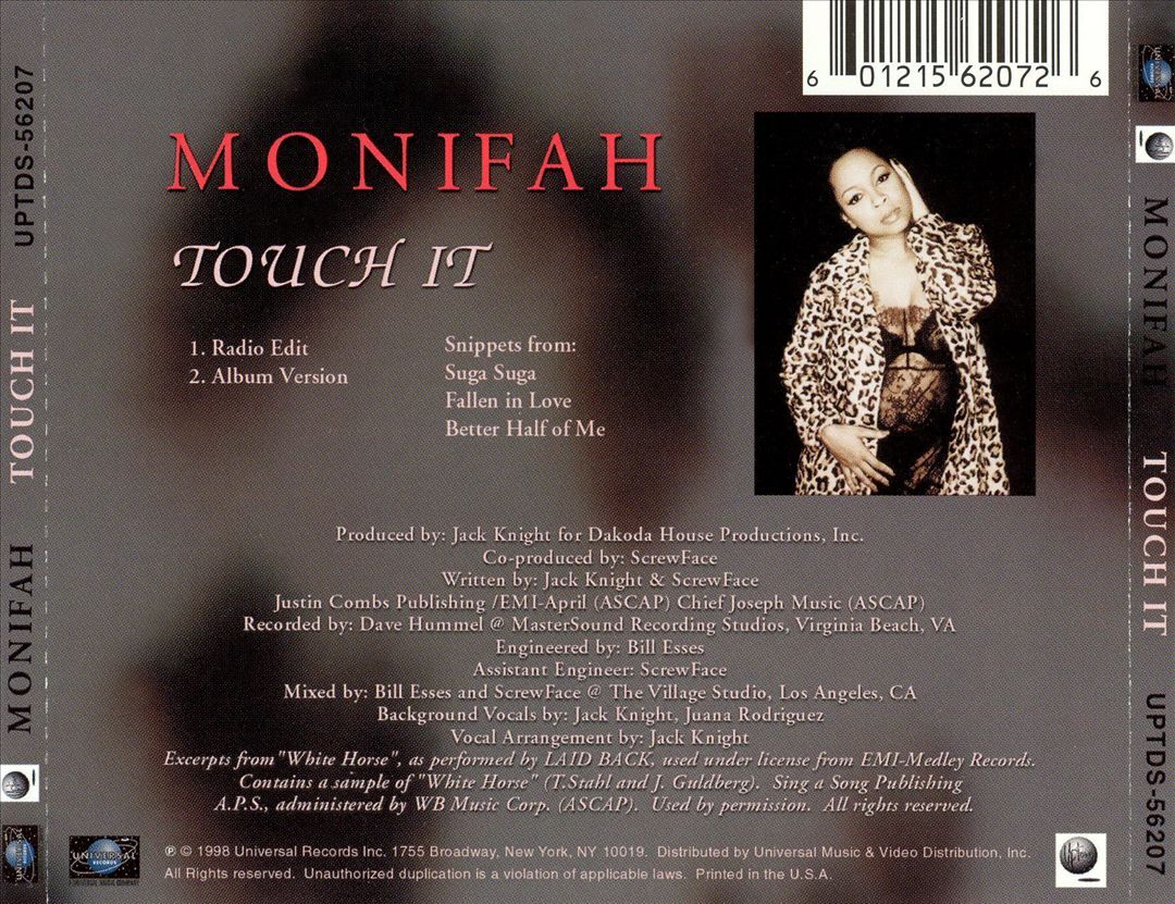 MONIFAH TOUCH IT [5 TRACK SINGLE #4] NEW CD 601215620726 | eBay