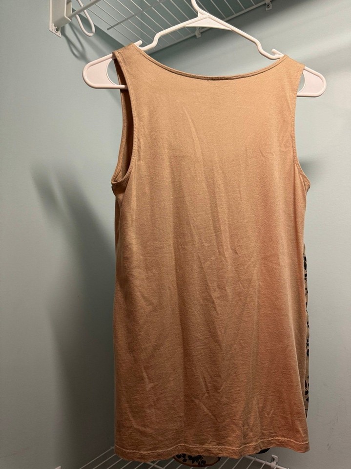 Ann Taylor Brown And Black Floral Overlay Tank Top Size Small Beautiful ...