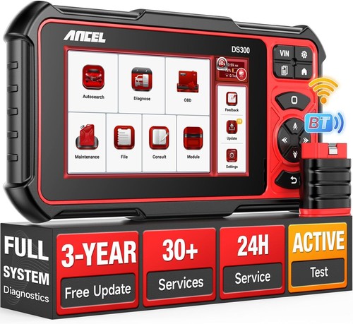 ANCEL DS300 Bi-directional Diagnostic Tools Full System OBD2 Scanner ...