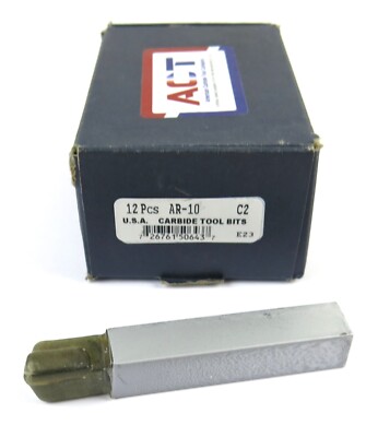 12pcs ACT AR-10 Grade C2 Carbide Brazed Lathe Tool Bits RH 5/8" x 5/8 ...