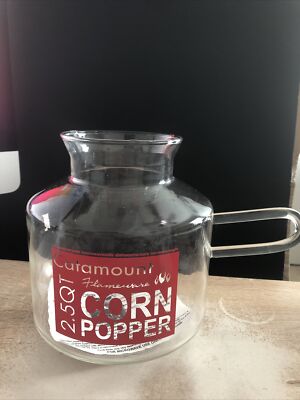 Catamount Flameware Corn popper 2.5 QT Microwavable Glass Complete (No ...