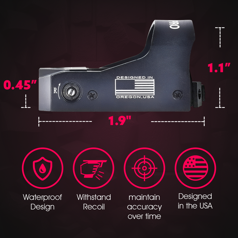 ADE RD3-012 PRO DELTA Shake Awake Multi Reticle Red for IWI Masada ...