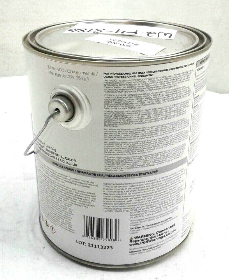 PPG Hi-Temp 500 HT5-902/01 00419233 Cloudy Gray Heat Resistant Coating ...
