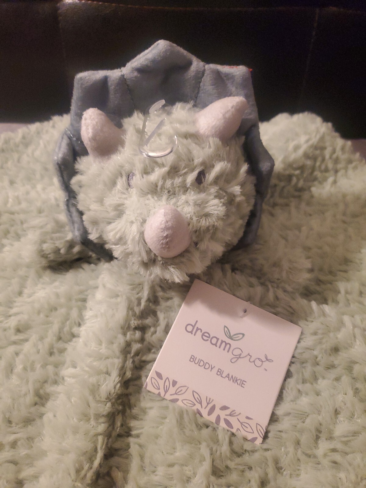 DreamGro Dream Gro Plush DINOSAUR Buddy Blankie Security Blanket Lovey ...