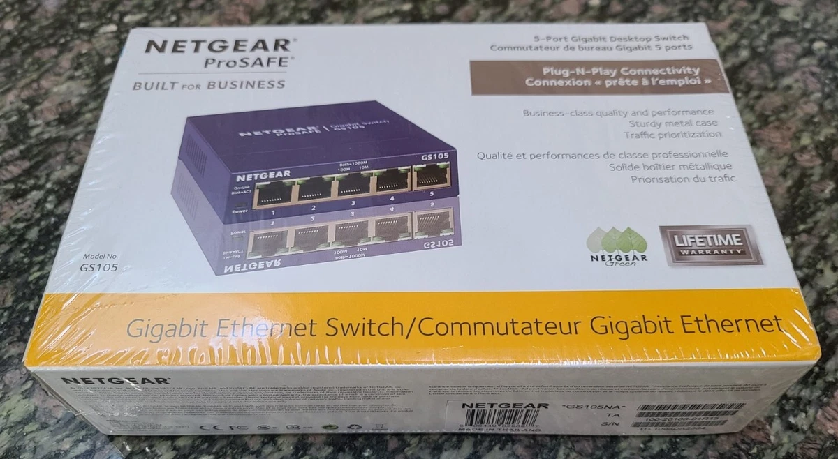 NETGEAR 5-Port Gigabit Ethernet Unmanaged Switch (GS105NA), 50% OFF