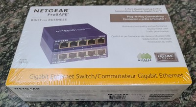 NETGEAR ProSafe | GS105 | 5 Port Gigabit Ethernet Desktop Switch ...