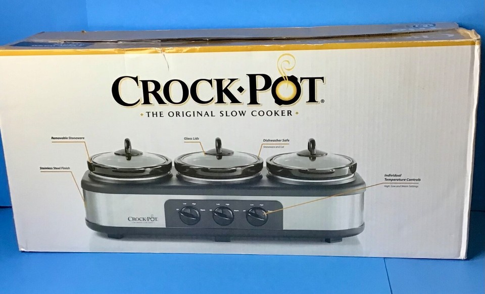 TRIO CROCK POT SLOW COOKER STONEWARE CROCK TEMP CONTROL ALL IN ONE | eBay