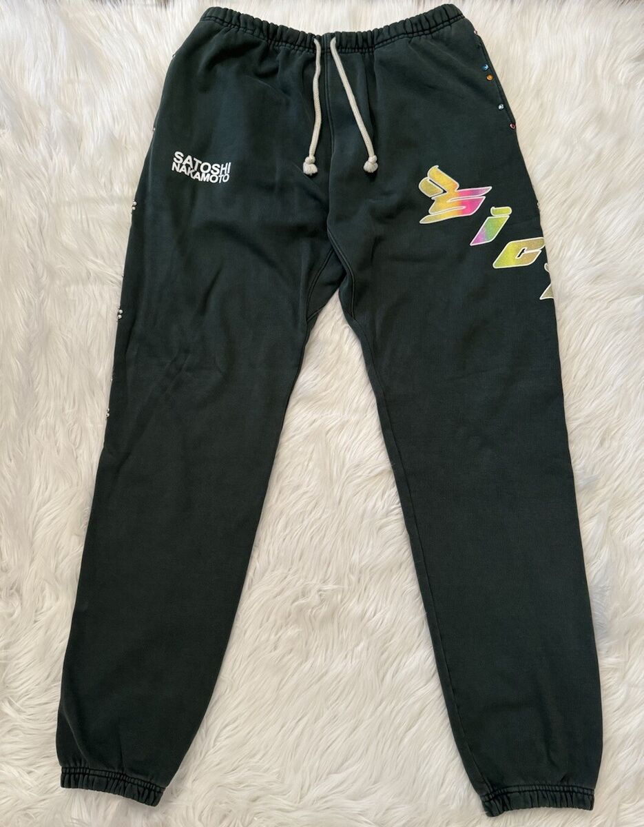 Satoshi Nakamoto x Sicko Studded Sweatpants Green XL | eBay Satoshi Nakamoto x Sicko Studded Sweatpants Green XL | eBay