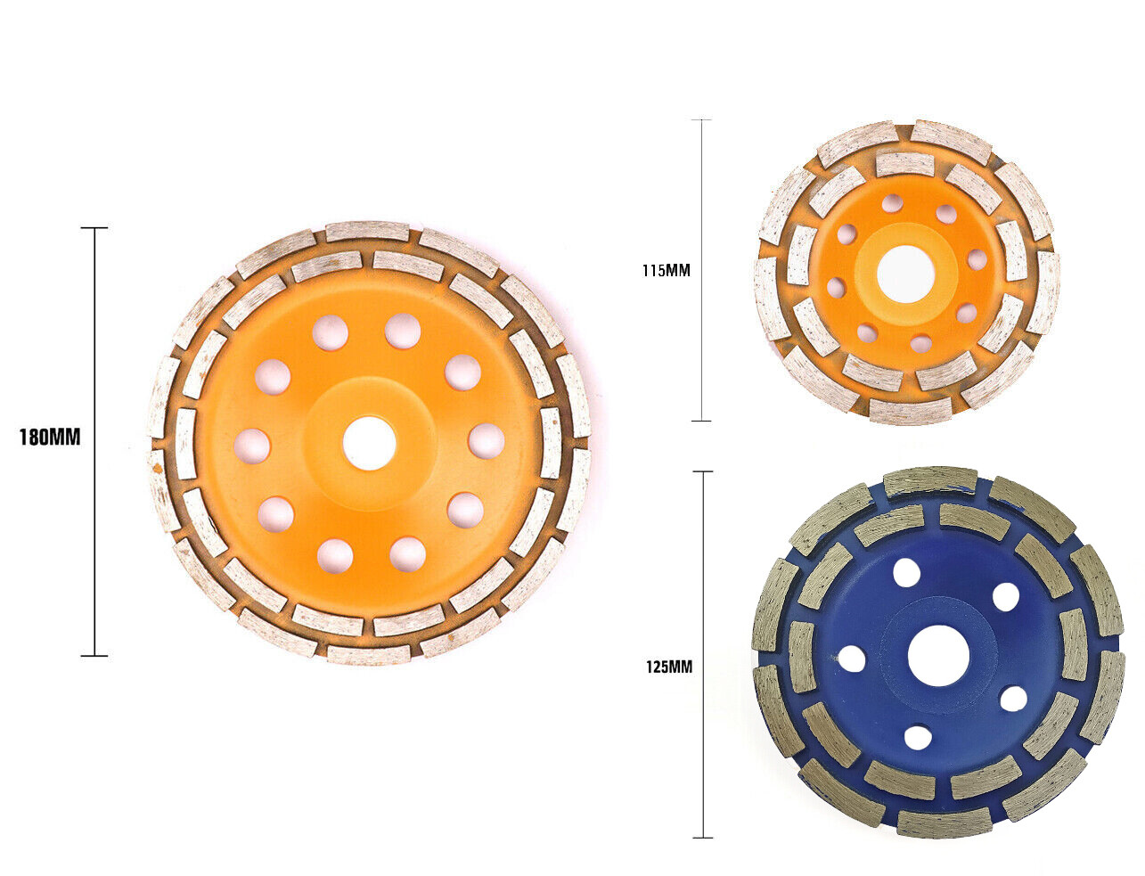 Diamond Concrete Grinding Disc 100 115 125 180 mm 4" 5" Millstone ...