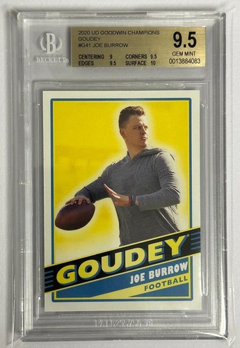 2020 Upper Deck Goodwin Champions Goudey #41 JOE BURROW ROOKIE BGS 9.5 ...