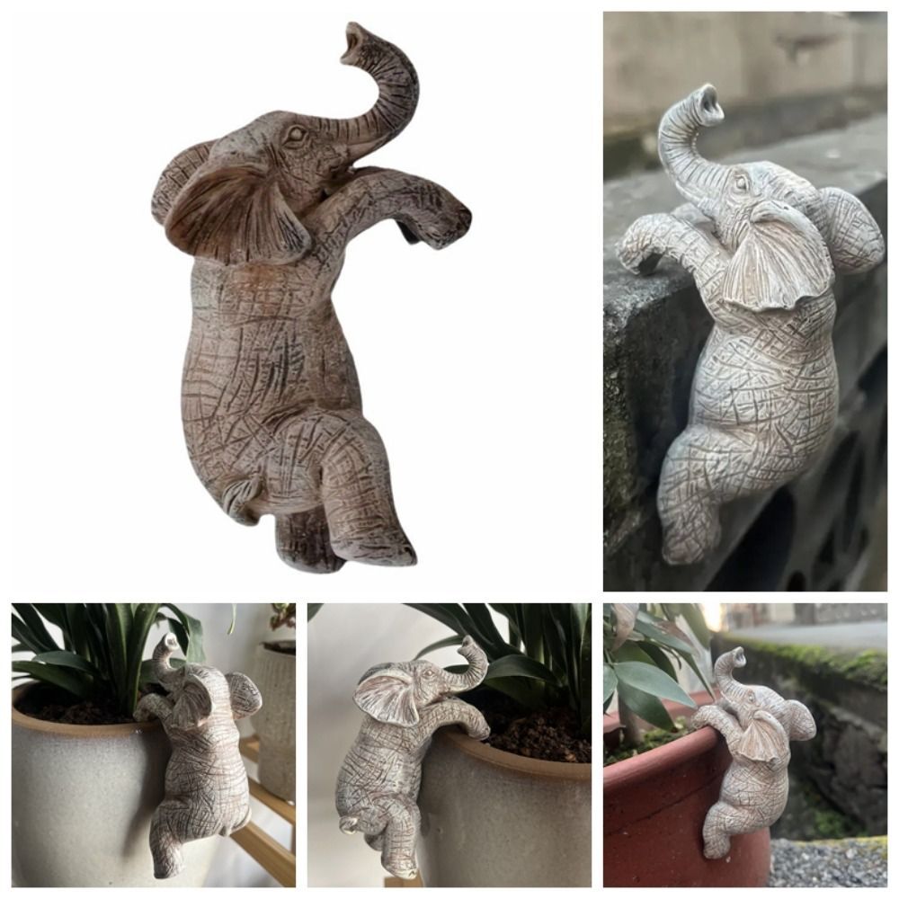 Flower Garden With Elephants Garden Ornament Large Solar Powered