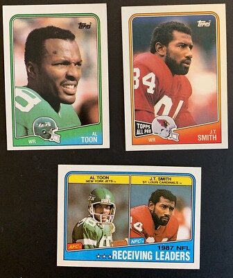 1988 Topps Al Toon & JT Smith Lot (3 cards) The Base cards & Receiving ...